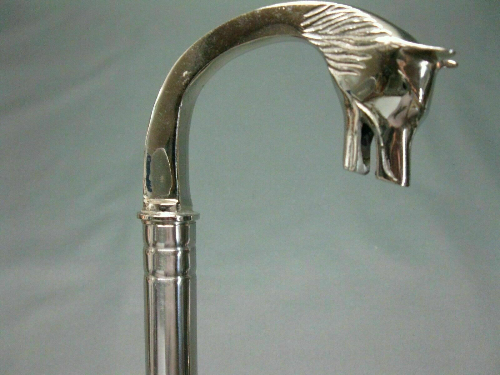 Work luxury stainless steel walking hiking stick silv… - Gem