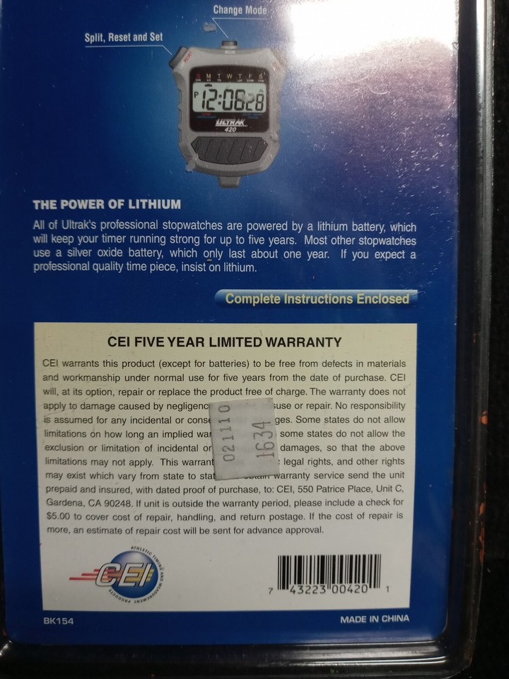 Ultrak 420 Professorial. Cumulative Split Stopwatch | eBay