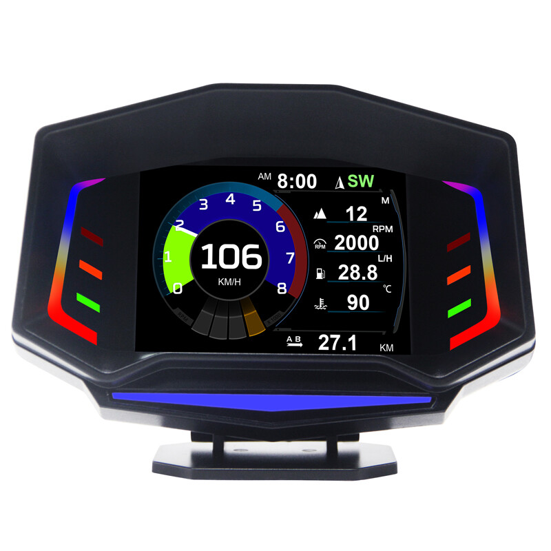 OBD2+GPS+Incline Meter Car HUD Slope Meter Speed Altitude Meter Head-up ...