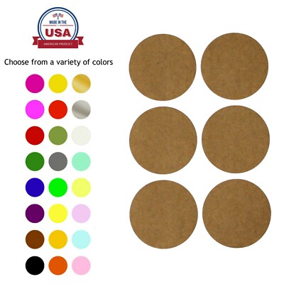 Round 2 Inch Colored Coding Stickers 50mm Dots Circle Adhesive Labels ...