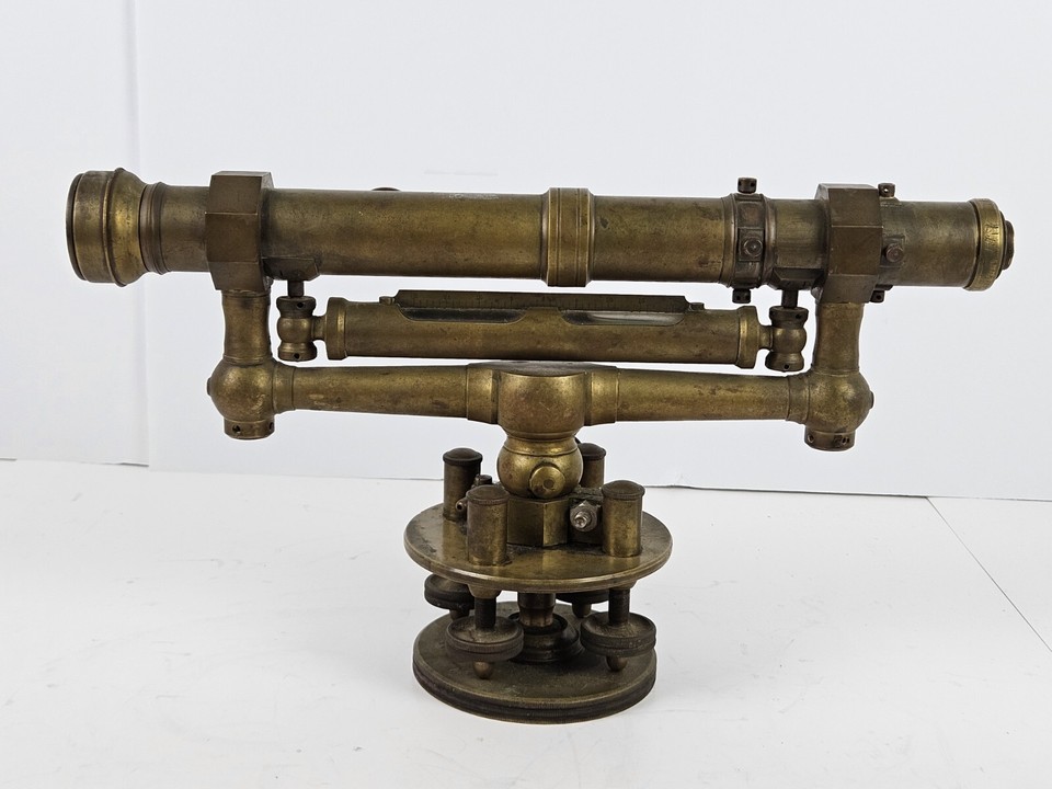 Antique W & L.E. Gurley NY Brass WYE 14" Precision Survey Level ...
