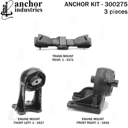 Anchor Motor Mounts 300275 Engine Mnt Kit | eBay