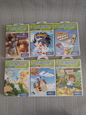 LeapFrog Leapster Game Bundle Up Disney Fairies SonicX Go Diego Learn ...