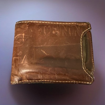 Vintage Fossil University Of Tennessee VOLS Cowhide Leather Wallet GBO ...