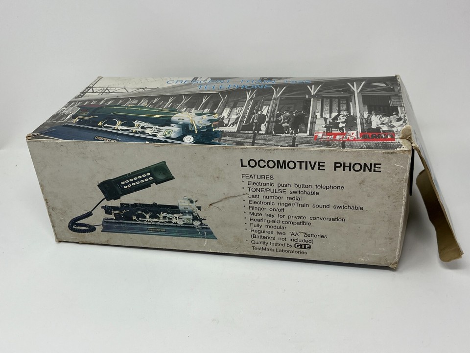 Vtg Crescent 1925 Locomotive Replica Train Telephone Mint In Original ...