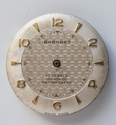 Baronet Watch Swiss 17 Jewel Movement Parts or Repair 25.9mm Vintage ...