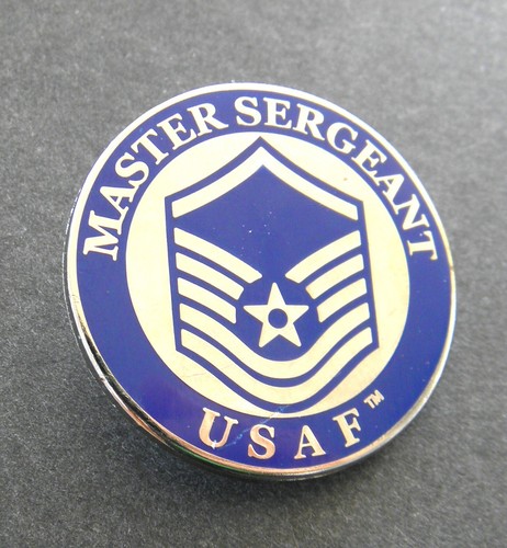 Silver Blue Master Sergeant USAF Air Force Lapel Pin Badge 1.1 inches ...