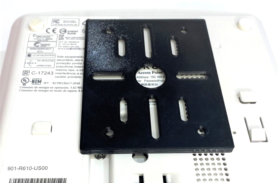 Ruckus AP R610 Compatible Flush Mount Bracket R-Series Indoor PN: 902 ...