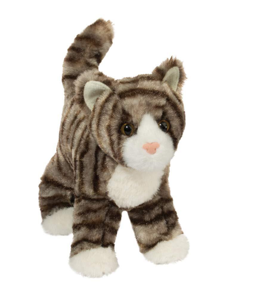 Zigby Gray Stripe Tabby Cat Plush Stuffed Animal | eBay