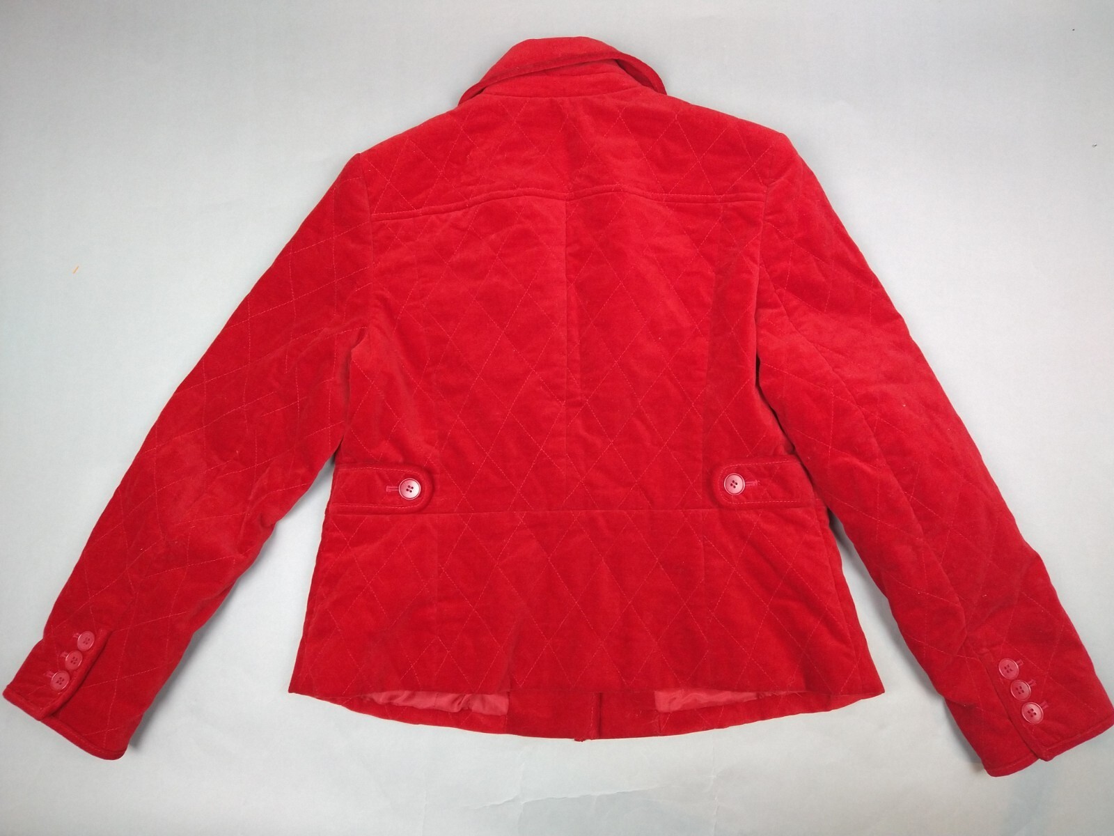 Talbots Petites Jacket Womens 10P Scarlet Red Velvet … - Gem
