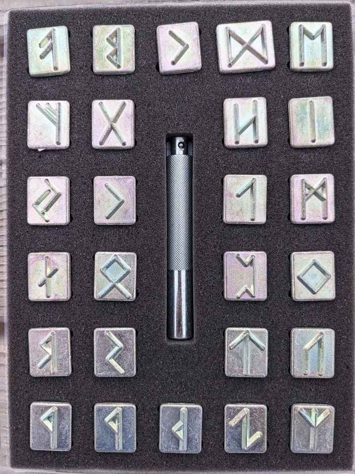 3/4" Runic Letters Alphabet Leather Stamp Set Leather Tool Celtic ...