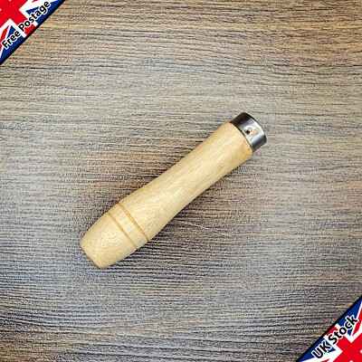 9cm Wooden File Handle Replacement w/ Metal Collar for File, Driver ...