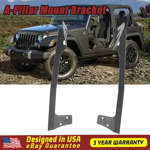 A-Pillar Mount Bracket For 2007-2018 Jeep Wrangler JK Bright Light ...