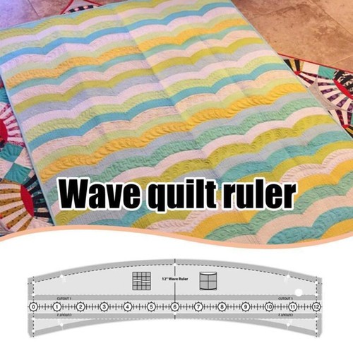 Acrylic Wave Quilt Ruler Quick Curves for Hand Patchwork Quilting 8 12 ...