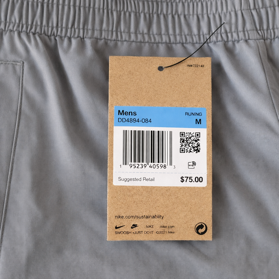 Nike Dri-FIT Men’s Running Pants Gray M Zip Ankle Rear and Side Snap ...