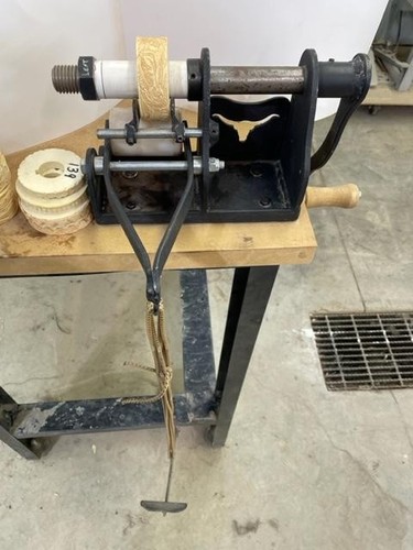 Bunkhouse Tools Original Hand Crank Leather Embossing Machine | eBay
