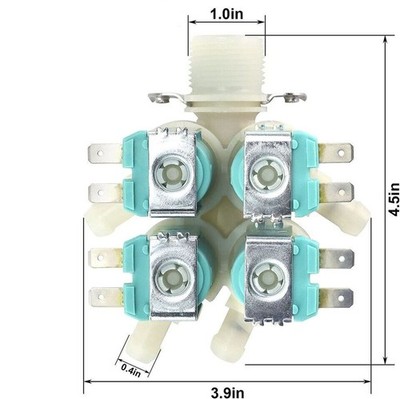 ERP Inlet Valve for LG WM2487HWMA WM2487HRMA WM2688HNMA WM2688HWMA ...