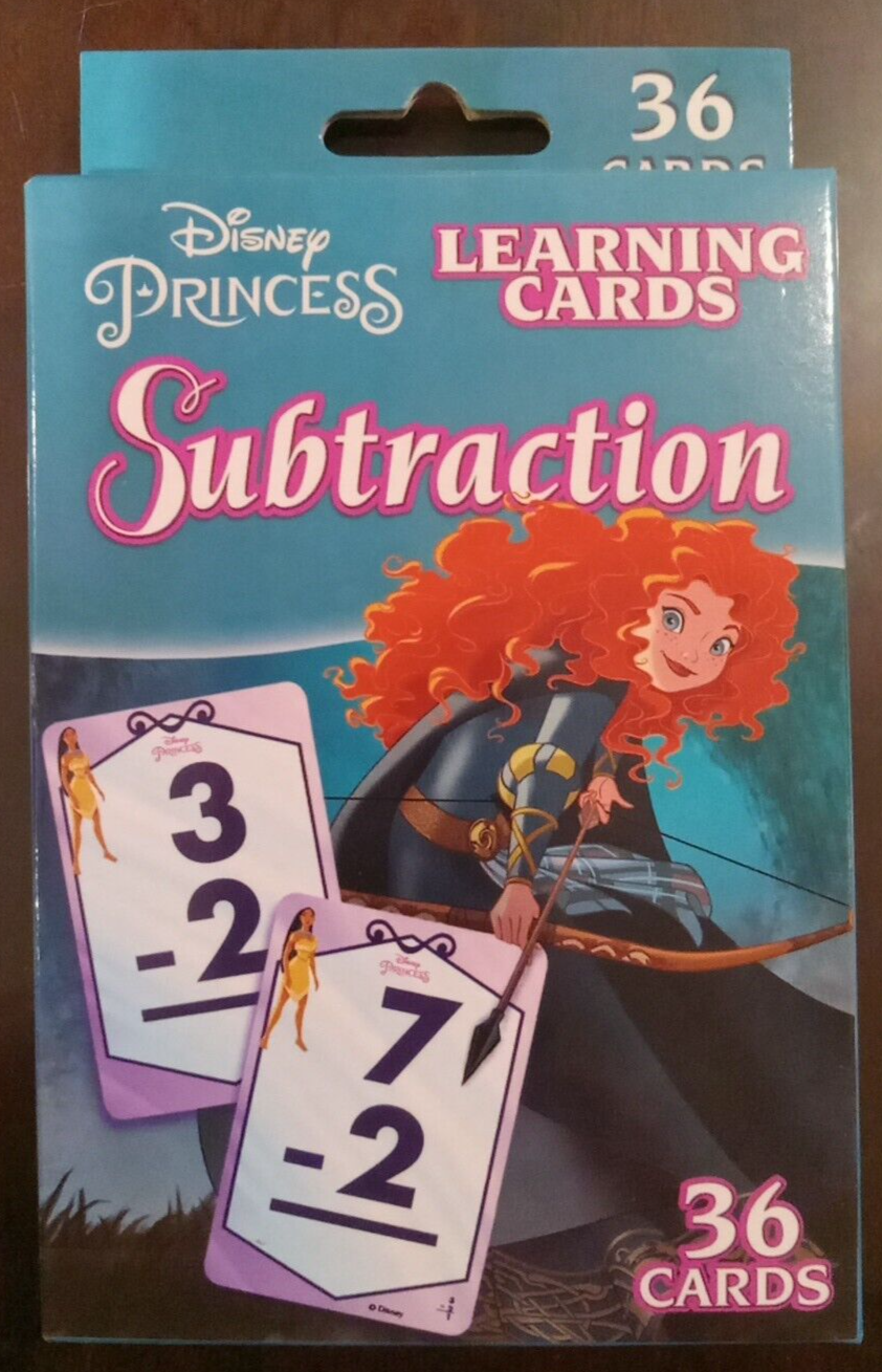 Brand New - Disney Princess Learning Cards - Subtraction flash Cards ...