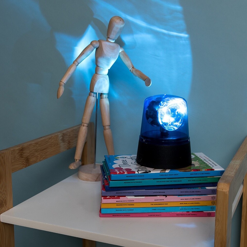 Blue LED Novelty Light Rotating Battery Operated Party Light Flashing ...