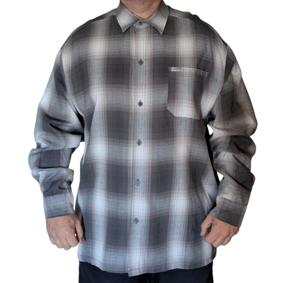 CALTOP OLD SCHOOL FLANNEL VETERANO LONGSLEEVE SHIRT PLAID SM-5X ...