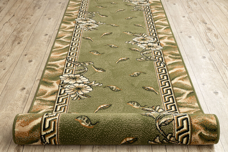 Modern Hall Carpet Runner BCF TRIO green Stairs Width 60cm-200cm extra ...