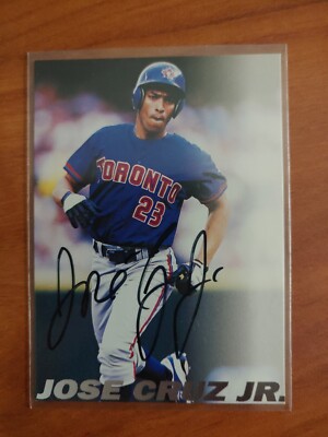 1997 Fleer Autographs Jose Cruz Jr. Rookie Autograph Toronto Blue Jays ...