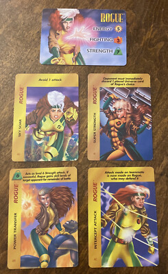 1995 MARVEL OVERPOWER COLLECTABLE CARD GAME “ ROGUE” 5 cards | eBay