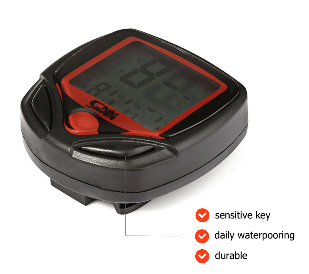 Bike Bicycle SPEEDOMETER Cycle Digital Odometer Computer MPH KMH ...