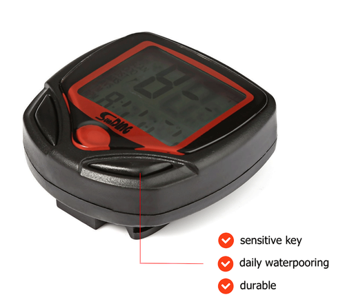 Bike Bicycle SPEEDOMETER Cycle Digital Odometer Computer MPH KMH ...