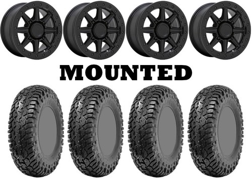 Kit 4 CST Lobo RC Tires 32x10-14 on Black Rhino Webb Beadlock Matte ...