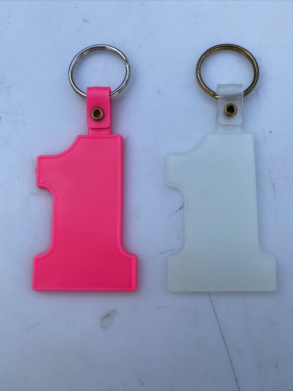 Lot Of 2 plastic NUMBER 1 VINTAGE 1970's Advertising Key Chains | eBay