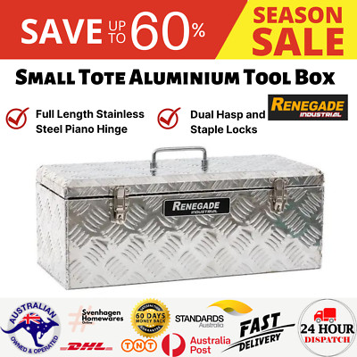 Renegade Industrial Small Tote Aluminium Tool Box | eBay Australia