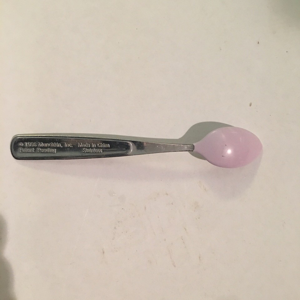 1996 Munchkin Pink Spoon Infant Baby Spoons Rubber Soft Tip | eBay