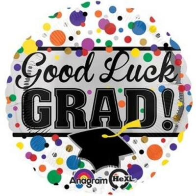 Graduation Good Luck Grad 17 Inch Foil Balloon Graduation Balloon Grad ...