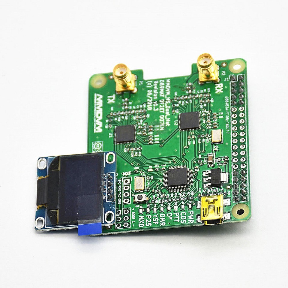 MMDVM_HS_Dual_Hat Duplex MMDVM Hotspot P25 DMR YSF for Raspberry Pi ...