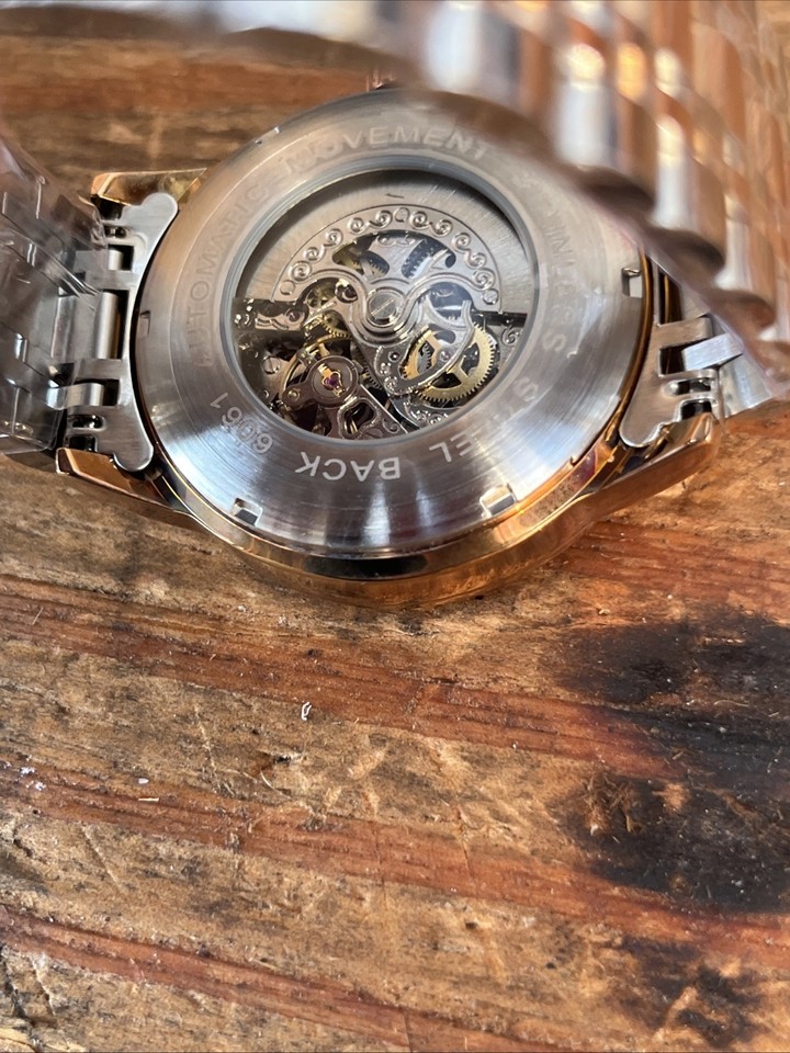 Men's Watches Roulette spinning Dial Unique Skeleton Automatic Casino ...