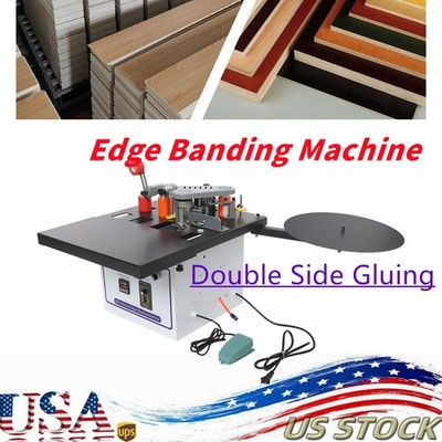 110V 1200W Portable Edge Bander Machine Double Side Gluing Wood Banding ...
