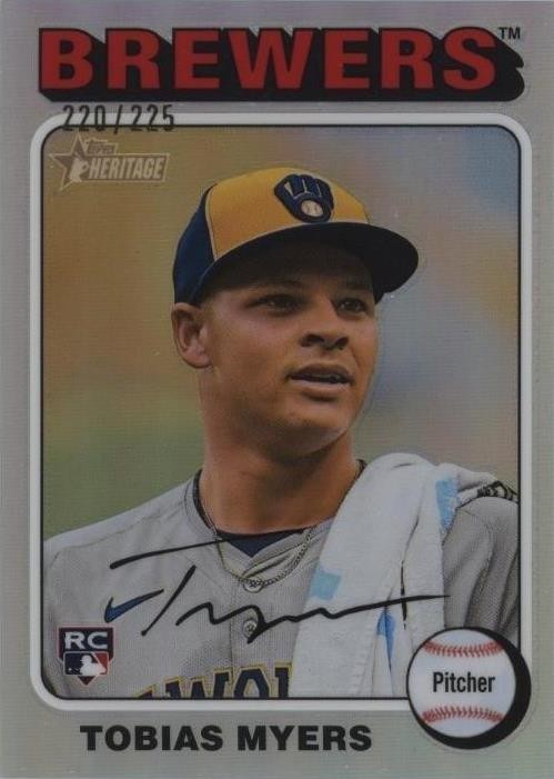 2024 Topps Heritage High Number - SP Tobias Myers #720 Chrome Silver ...