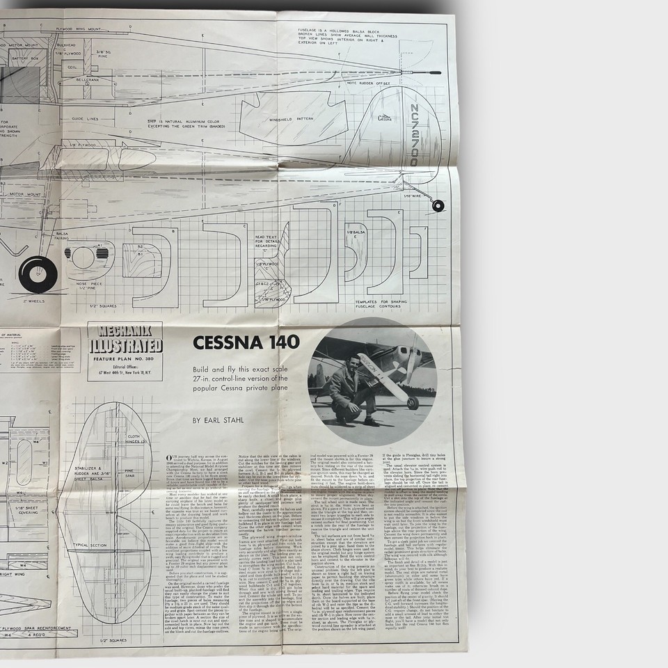 Vintage 1950's Mechanix Illustrated Model Airplane Plans Service | eBay