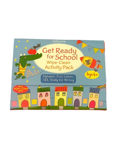 Usborne Get Ready for School Wipe-Clean Activity Pack: ABC, 123,Letters ...