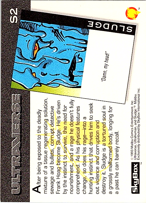 1993 Skybox Ultraverse Rookies #S2 Sludge | eBay
