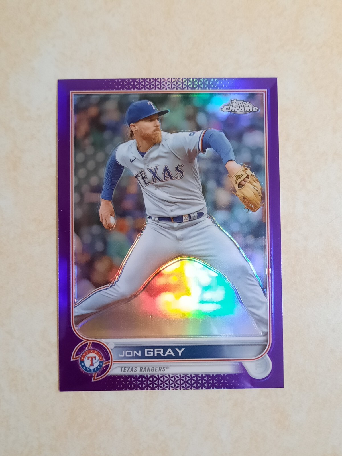 Jon Gray: Texas Rangers (Purple Refractor) 2022 Topps Chrome USC61 MLB ...