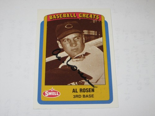 Al Rosen Autograph Baseball Card 3 | eBay