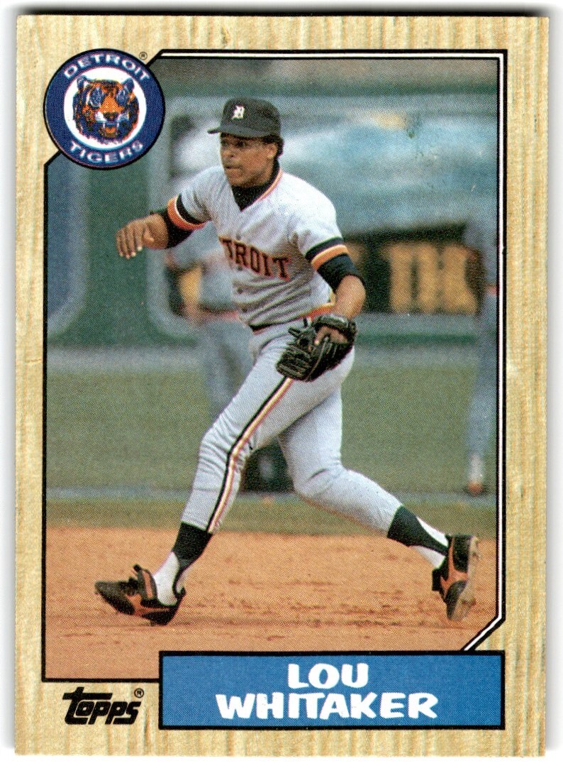 1987 Topps Baseball Cards Lou Whitaker Detroit Tigers #661 | eBay