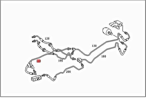 Genuine MERCEDES C215 W220 S-CLASS Coupe Hose 2209978282 | eBay