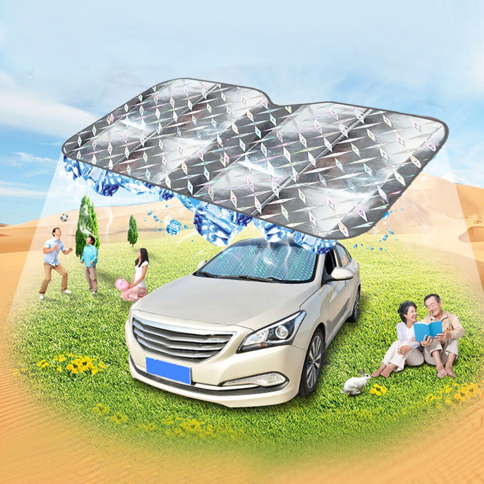 130*60CM Car Sunshade Front Windshield Thickening Laser Sun Visor Block ...
