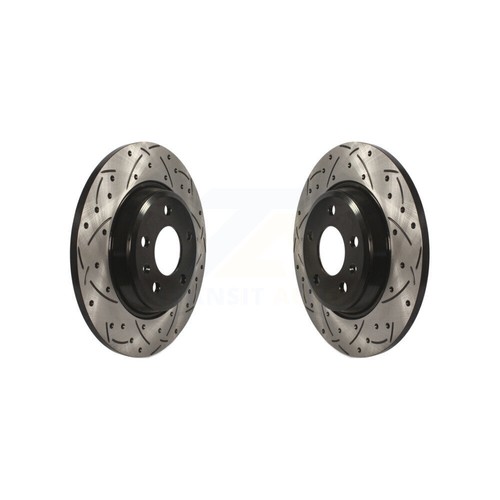 Drill Slot Disc Brake Rotor Rear Pair For Audi Q5 A4 Quattro A5 A7 ...