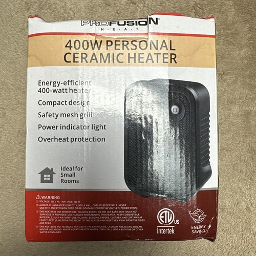 PROFUSION HEAT CERAMIC ENERGY EFFICIENT 400WATT HEATER OVERHEAT ...