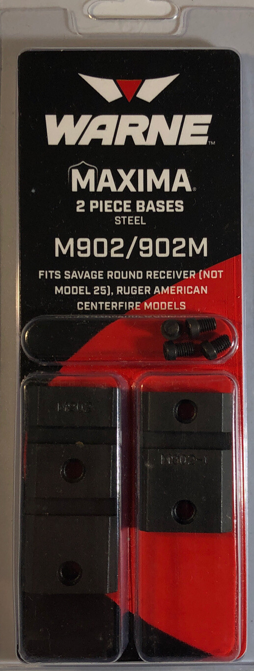 Warne Maxima M902/902M Bases for Savage Round Receiver,Ruger American ...