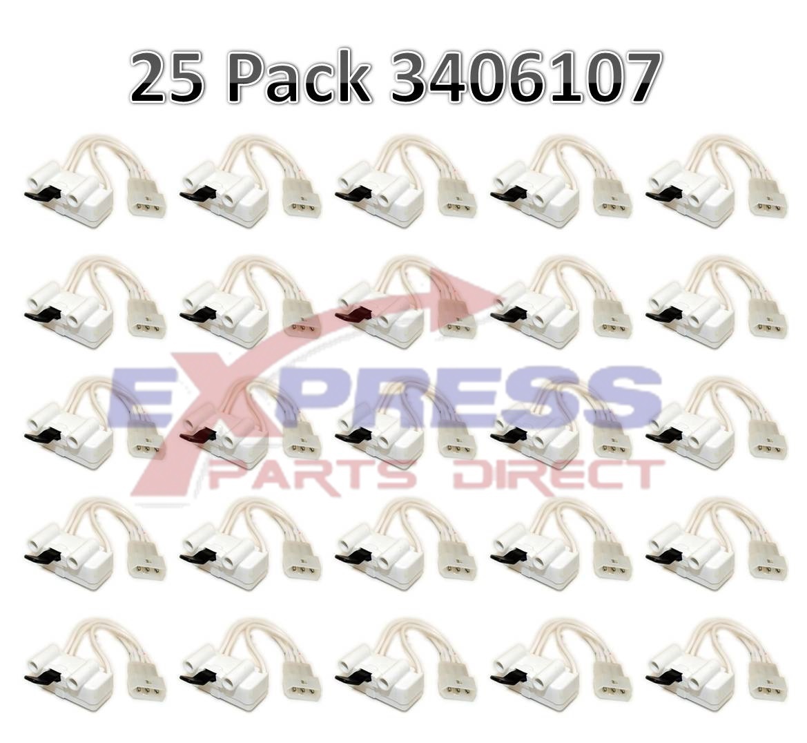 (25 Pack ) 3406107 (WP3406107) Whirlpool Kenmore Roper Maytag Dryer ...